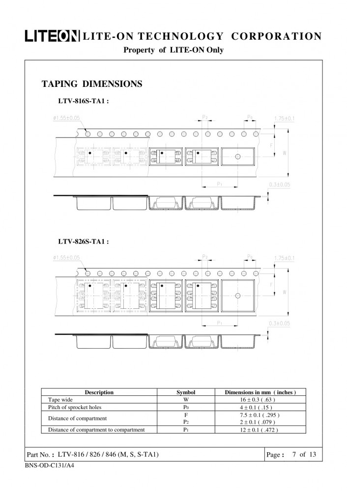 LITEON LTV-816 family datasheet page 7