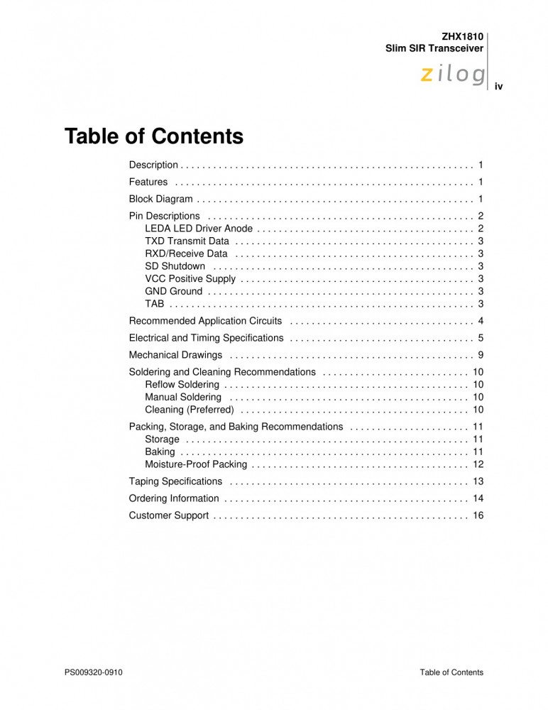 ZHX1810 datasheet page 4