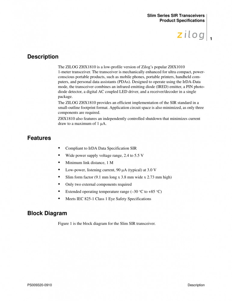 ZHX1810 datasheet page 5