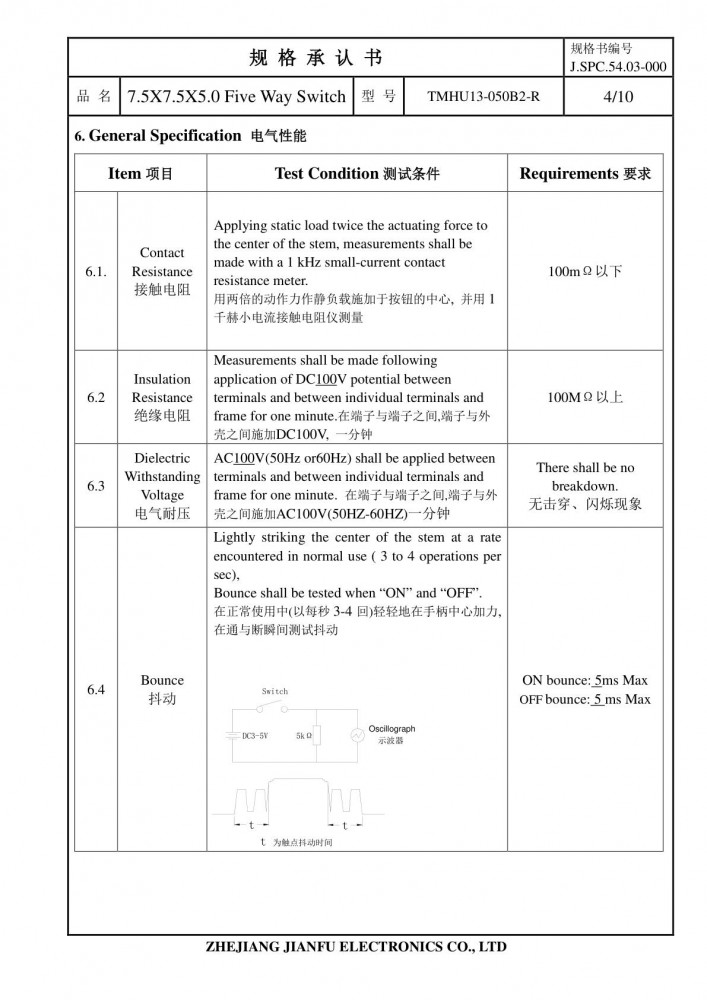 TMHU13-050B2-R specification page 5