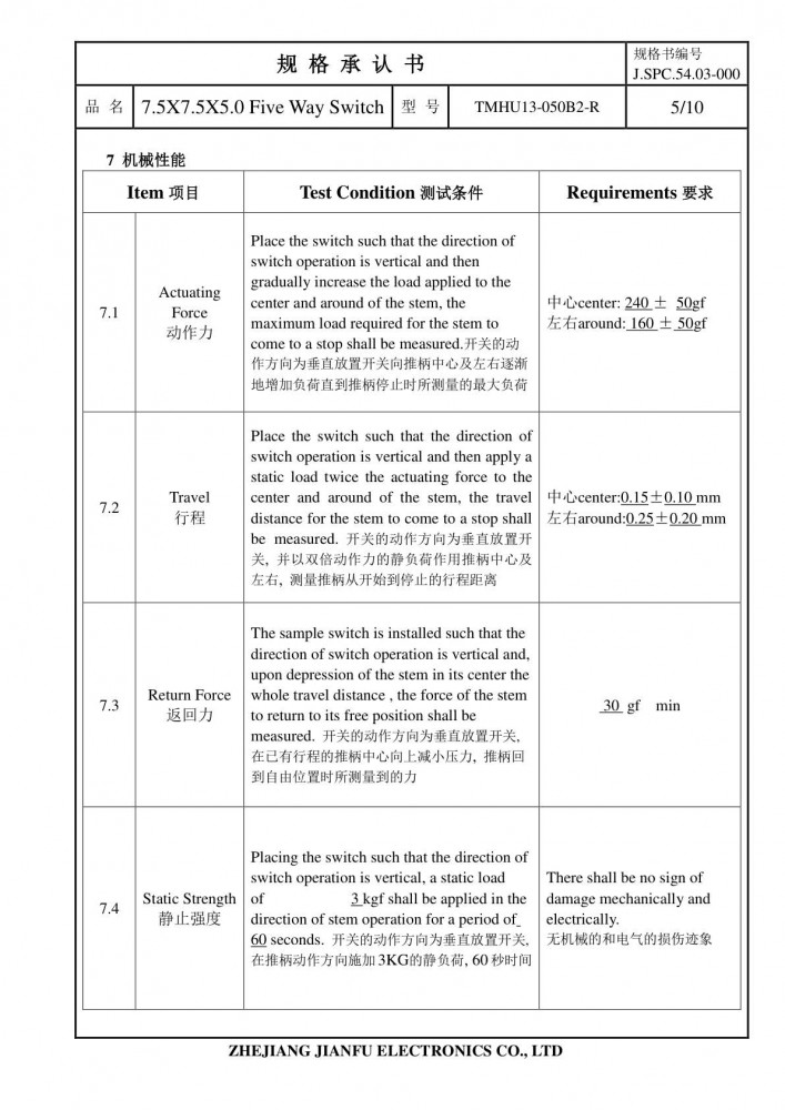 TMHU13-050B2-R specification page 6