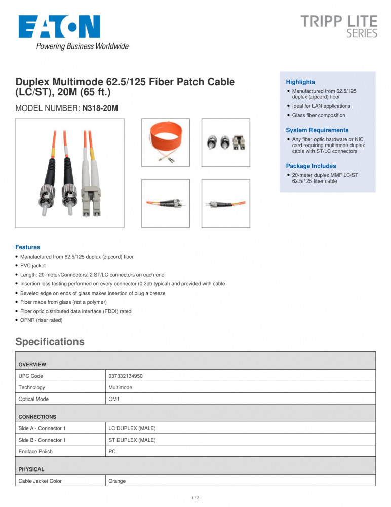 N318-20M technical document page 1