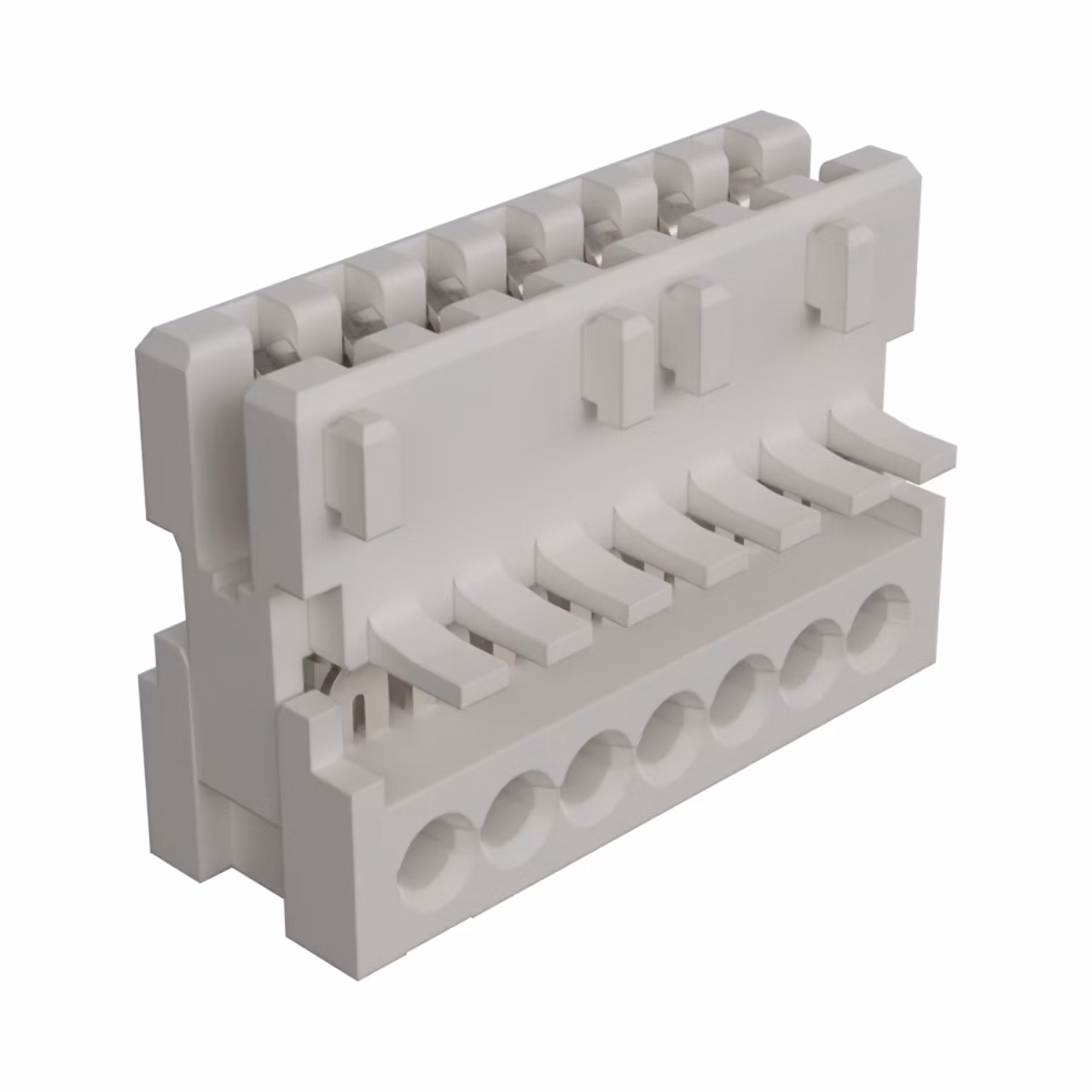 Appli-Mate RAST 2.5 Female Connector, 2.50mm Pitch, 7 Circuits, Positions B, C, F & H Removed, Open Endwalls for sale