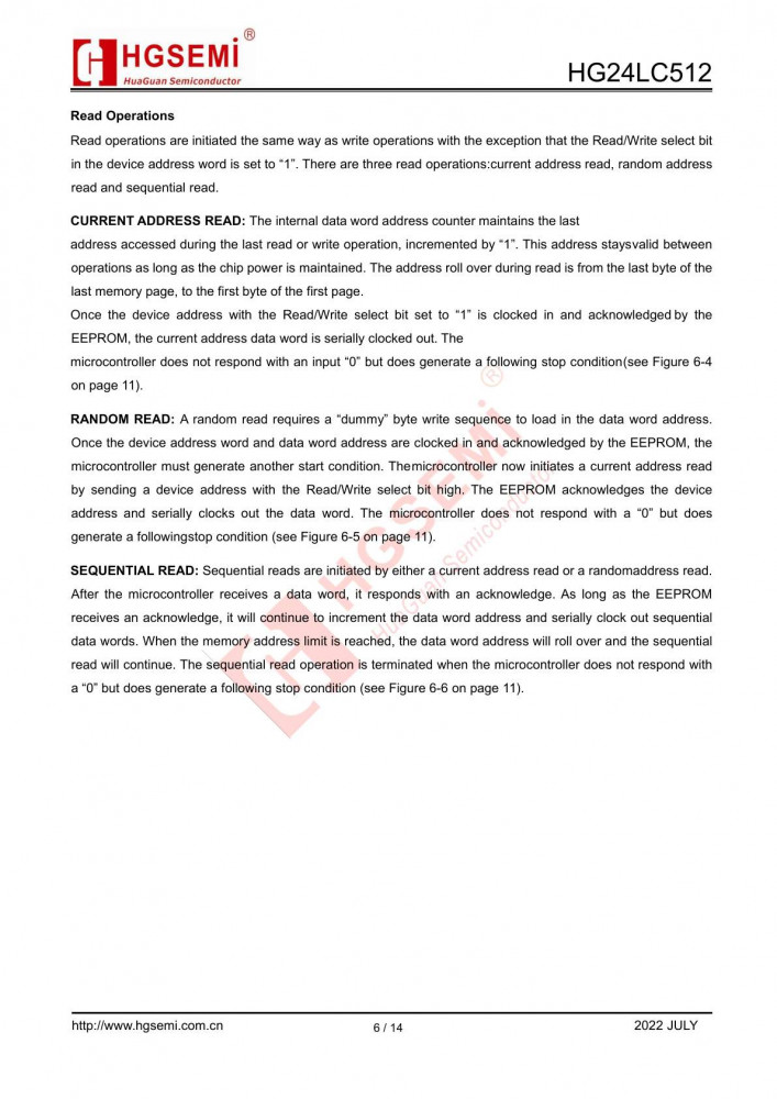 HG24LC512 datasheet page 6