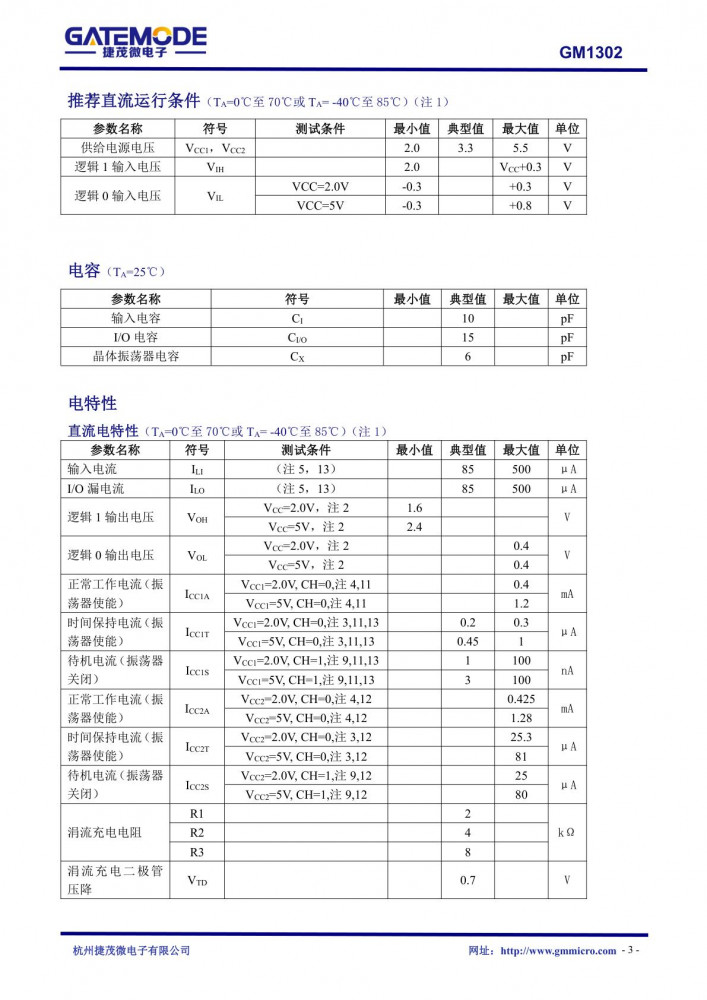 GM1302 datasheet page 3
