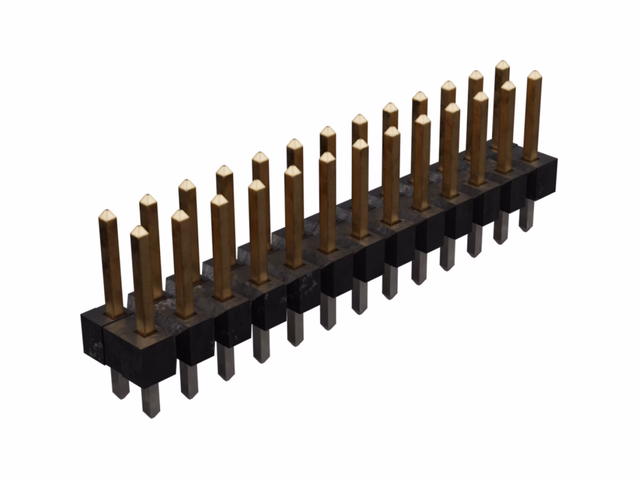 C-Grid Header, 2.54mm Pitch, Through Hole, Dual Row, Vertical, 26 Circuits, 0.25µm Gold (Au) Plating, Tray Packaging, Lead-Free for sale