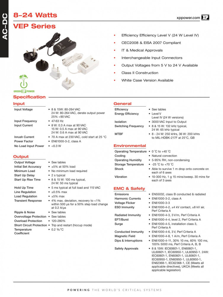 VEP Series technical document, page 1