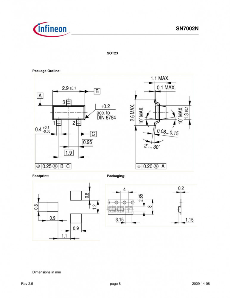 SN7002W H6433 datasheet page 8