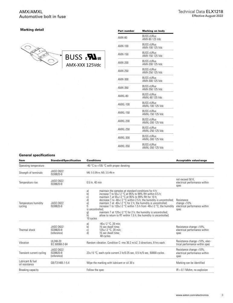 AMXL-150 technical document page 3