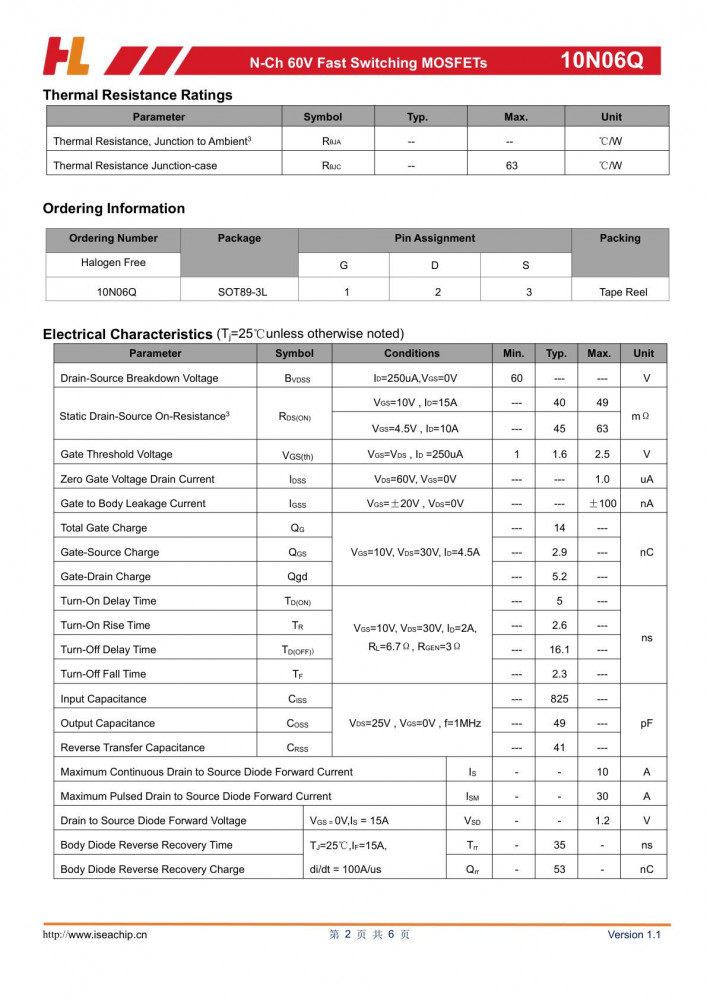10N06Q datasheet page 2