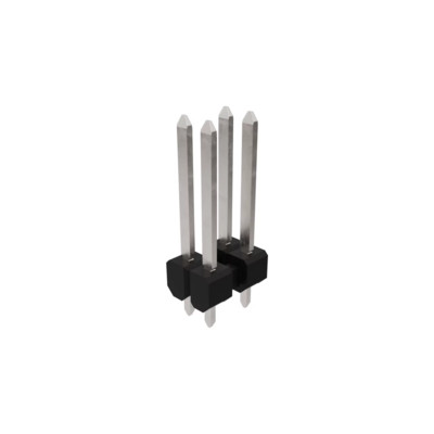 MX150 Dual Row Header, Vertical, 4 Circuits, 2.50µm Tin (Sn) Plating, 16.09mm Mating Pin Length, 3.05mm PC Tail Length for sale