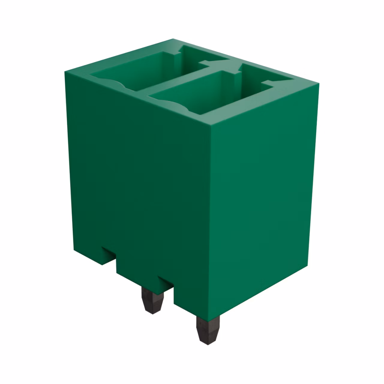 3.81mm Pitch Eurostyle Vertical PCB Header, Green Housing, 2 Circuits for sale