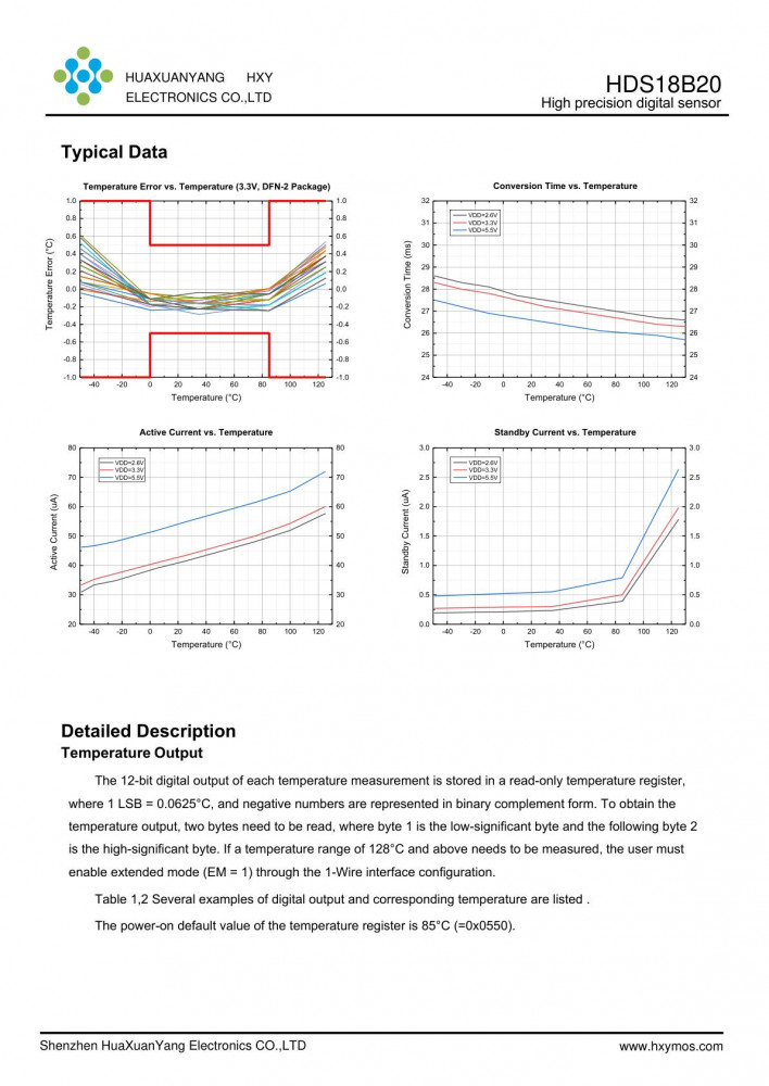 HDS18B20 datasheet page 3