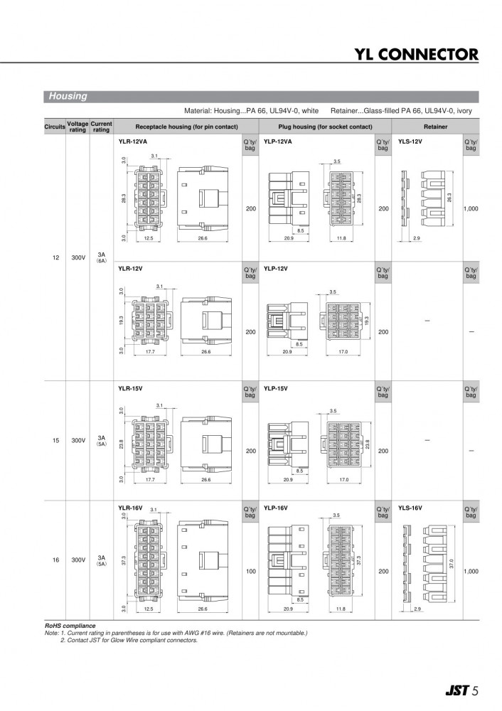 JST YL connector document page 5