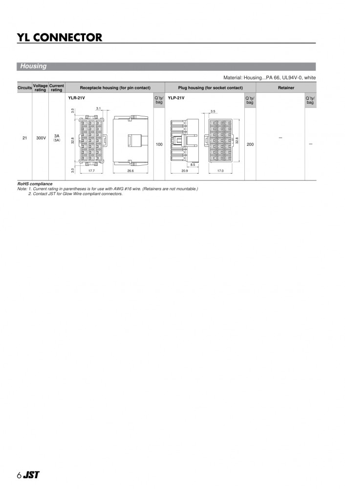 JST YL connector document page 6
