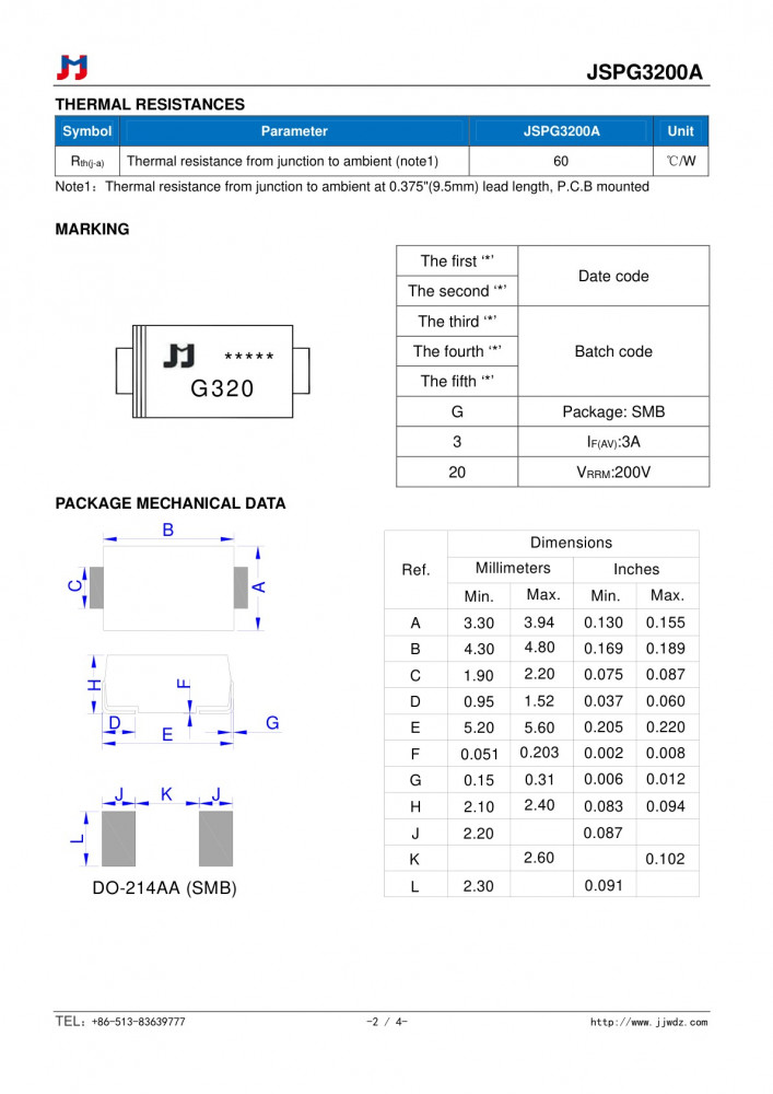 JSPG3200A datasheet page 2