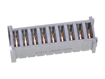EXTreme Ten60Power Vertical Receptacle without Guides, 1 DC Power Circuit, Press Fit Tail