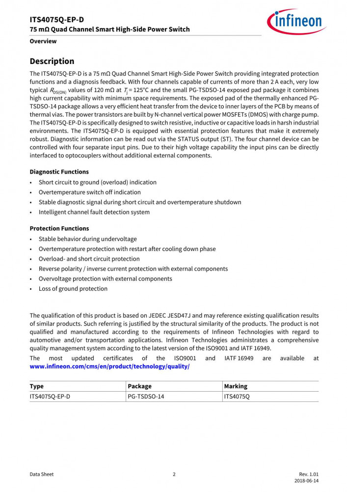 ITS4075QEPDXUMA1 datasheet page 2
