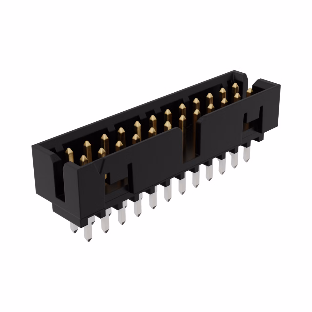 2.00mm Pitch, Milli-Grid PCB Header, Dual Row, Vertical, Through Hole, Shrouded, 8 Circuits, 0.76µm Gold (Au) Plating, 2.50mm Tail Length, Dual Side Slots, Center Friction Lock, Tube
