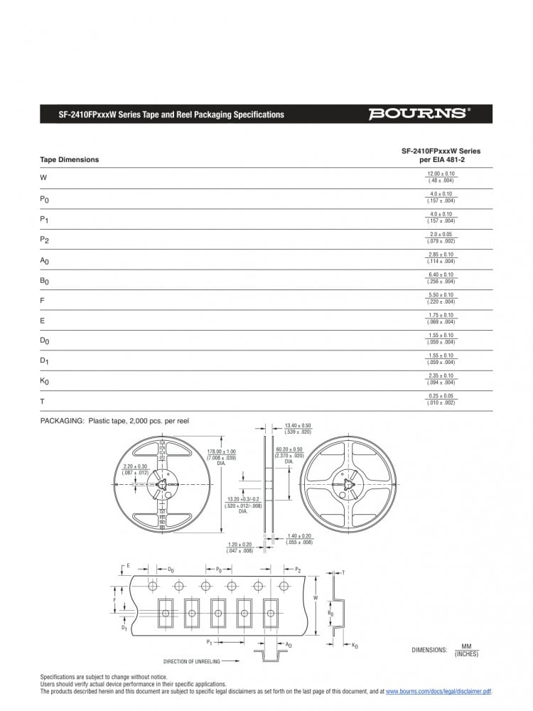 BOURNS SF-2410FP500W-2 datasheet page 5