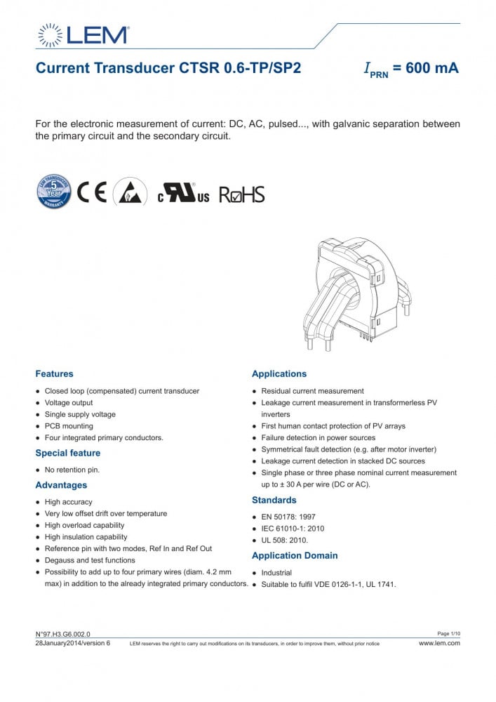 CTSR 0.6-TP/SP2 datasheet page 1