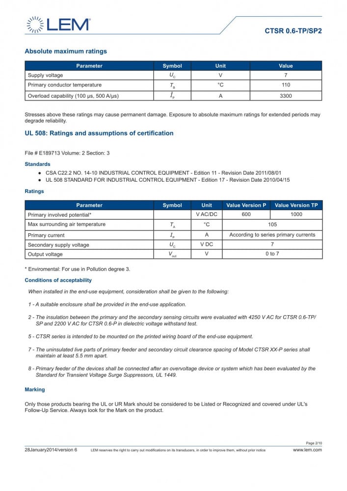 CTSR 0.6-TP/SP2 datasheet page 2
