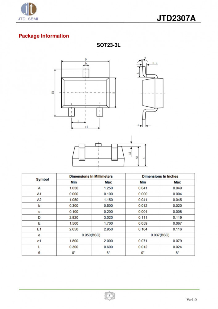 JTD2307A datasheet page 3