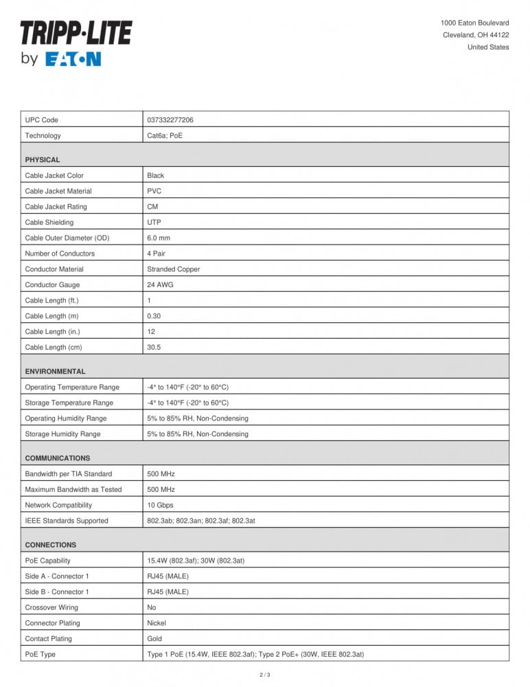 EATON N261-001-BK document page 2