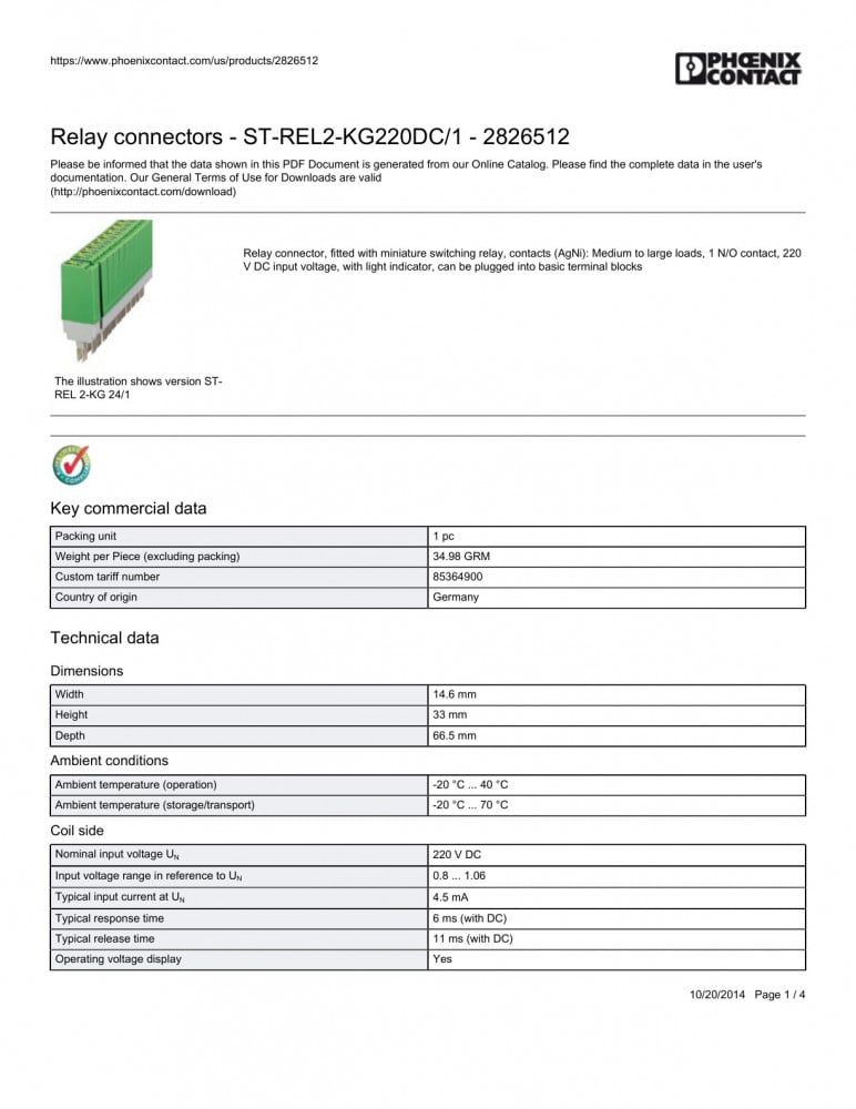 2826512 technical document page 1