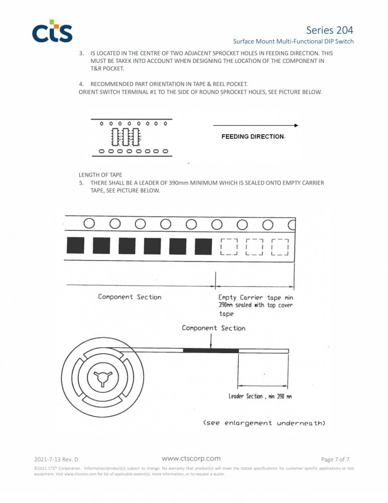 CTS Series 204 datasheet page 7