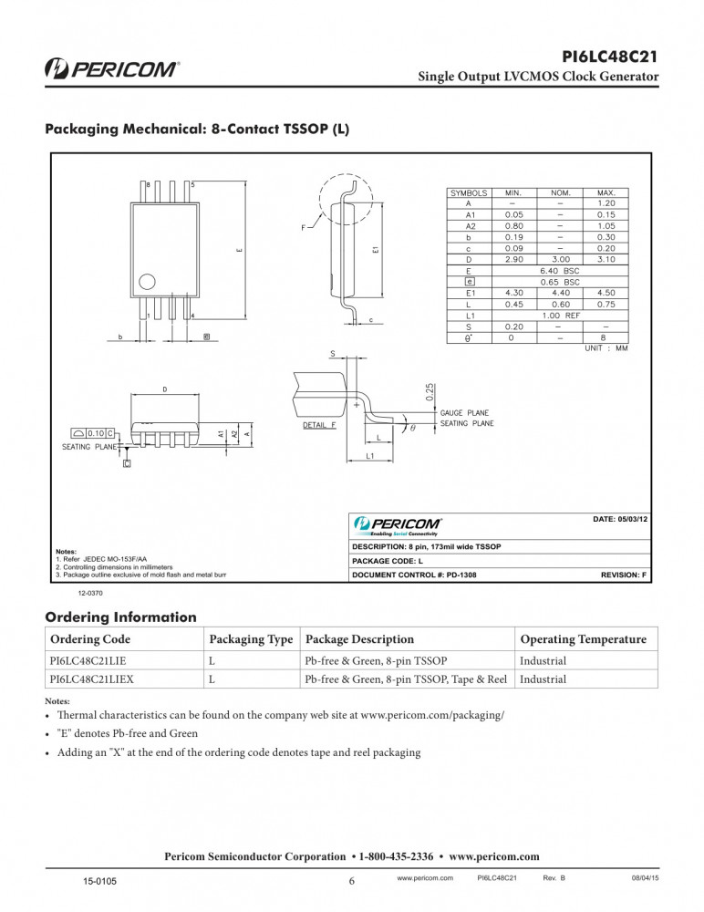 PI6LC48C21LEX datasheet page 6
