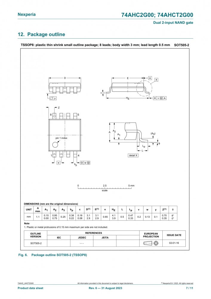 74AHC2G00DC,125 datasheet page 7