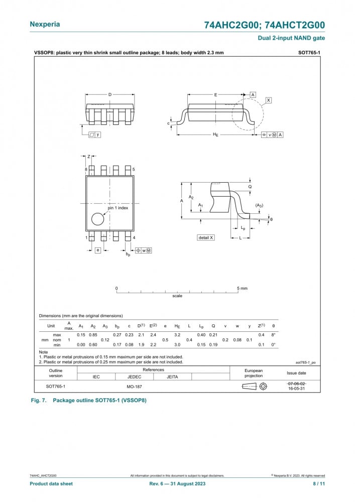 74AHC2G00DC,125 datasheet page 8