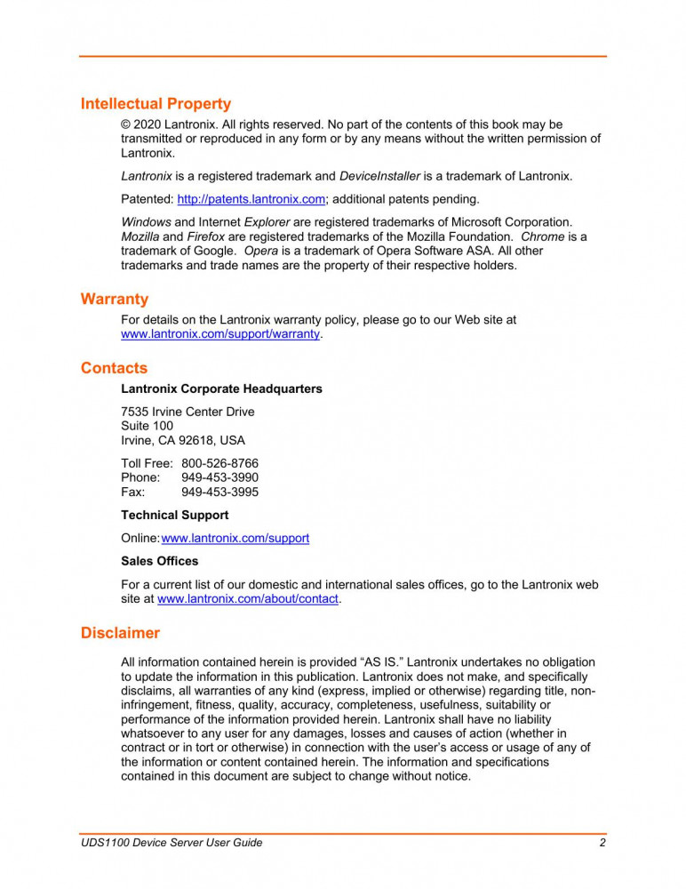 UDS1100 guide page image 2