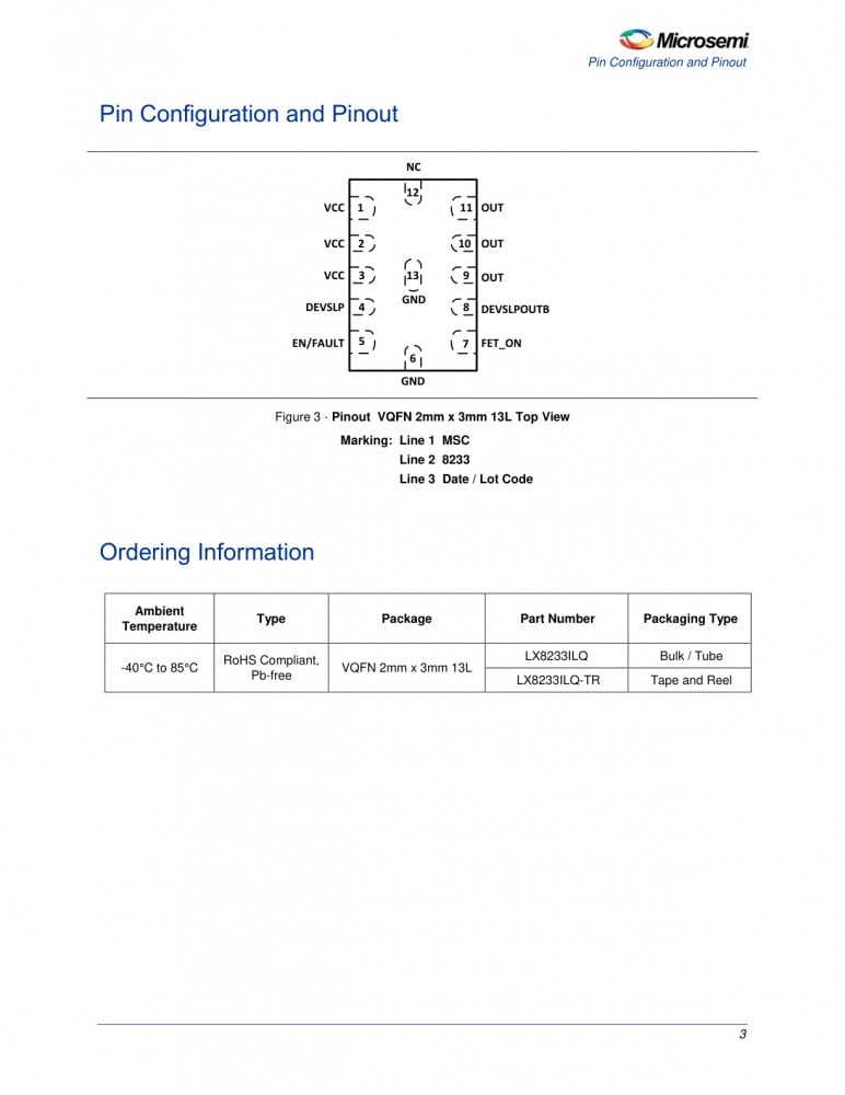 LX8233 datasheet page 3