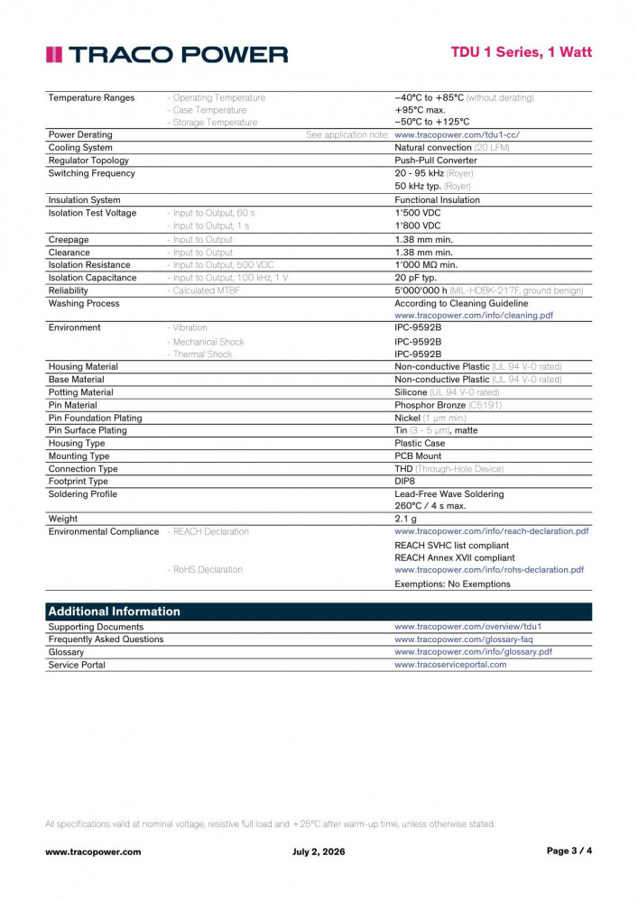 TDU 1-2412 technical document, page 3