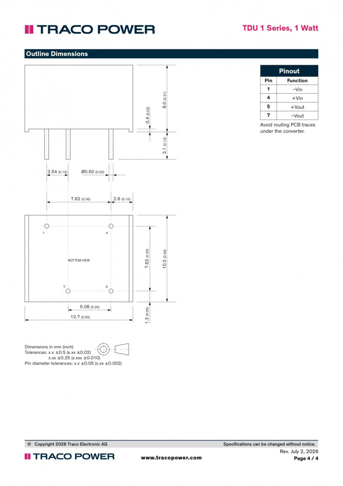 TDU 1-2412 technical document, page 4