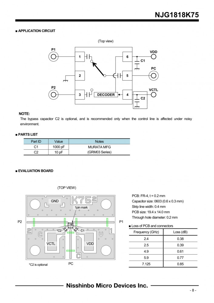 NJG1818K75 datasheet page 8