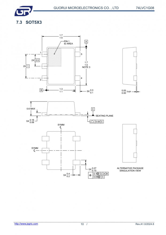 74LVC1G08 datasheet page 10