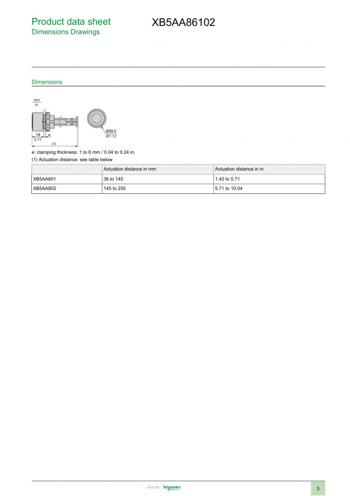 XB5AA86102 technical document page 3