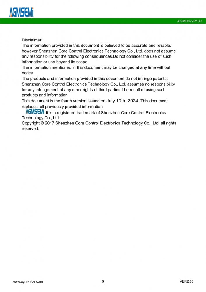 AGMH022P10D datasheet page 9
