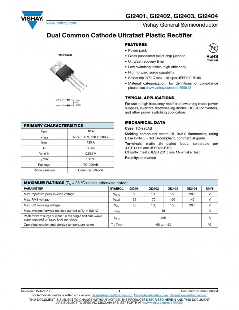 GI240 technical document page 1