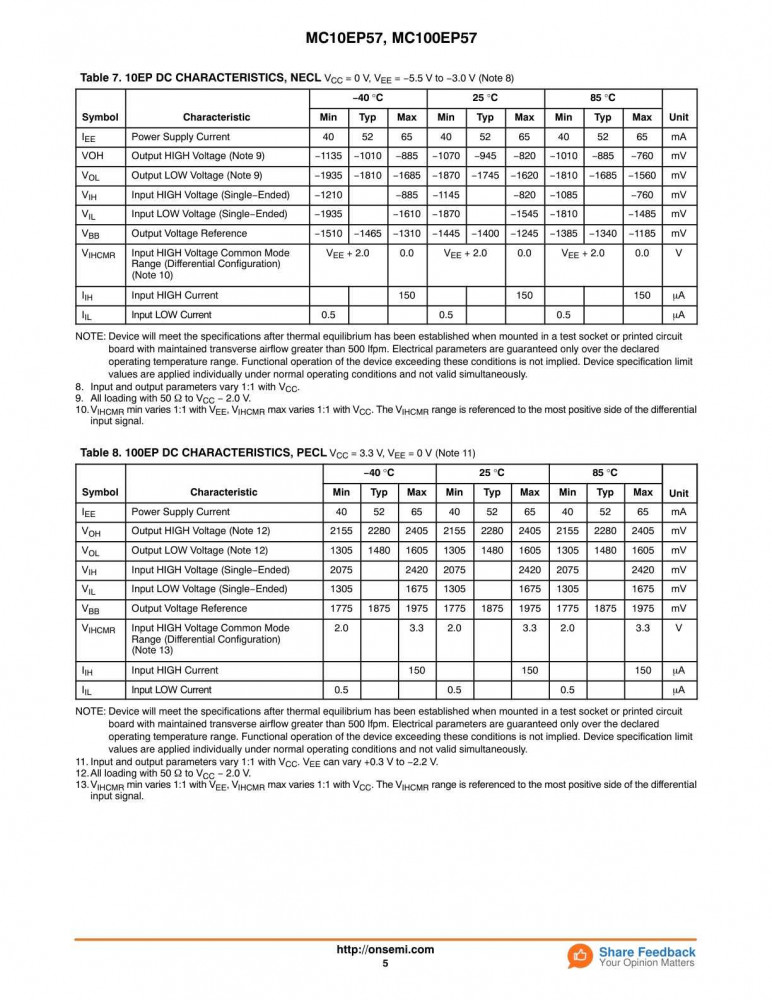 MC100EP57 datasheet page 5