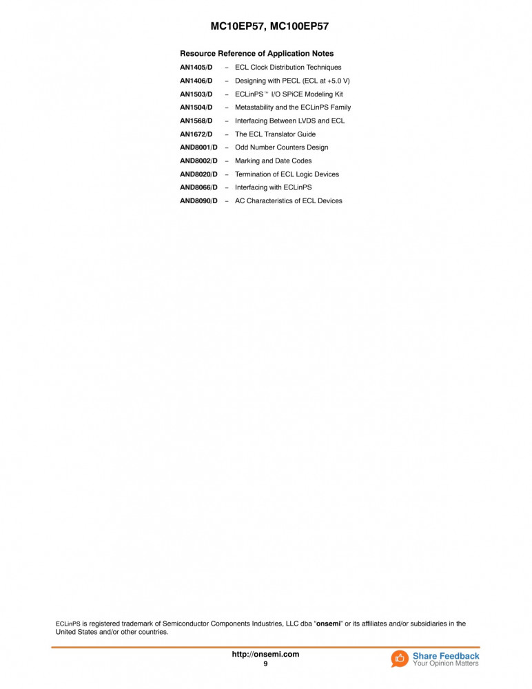 MC100EP57 datasheet page 9