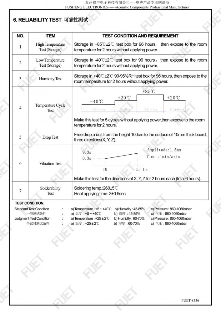 FUET-8536 specification document page 5