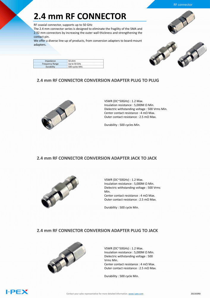 I-PEX 50205-0001 document page 1