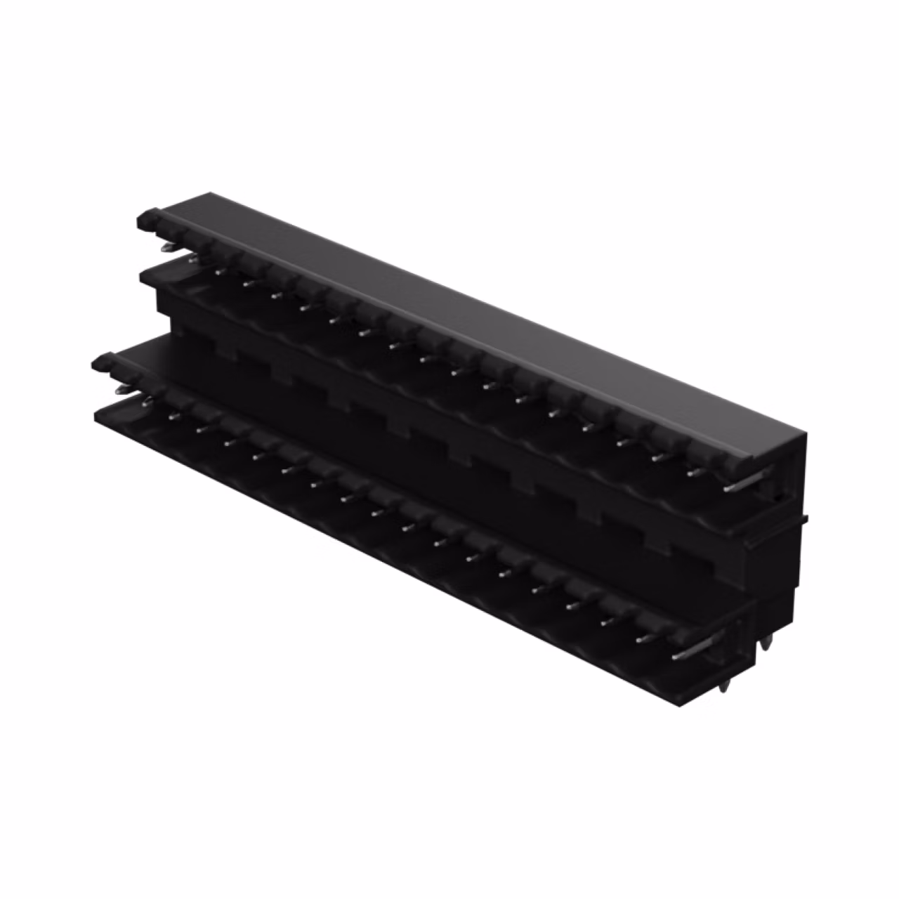5.00mm Pitch Eurostyle Horizontal Dual Level PCB Header, Open Ends, 38 Circuits for sale