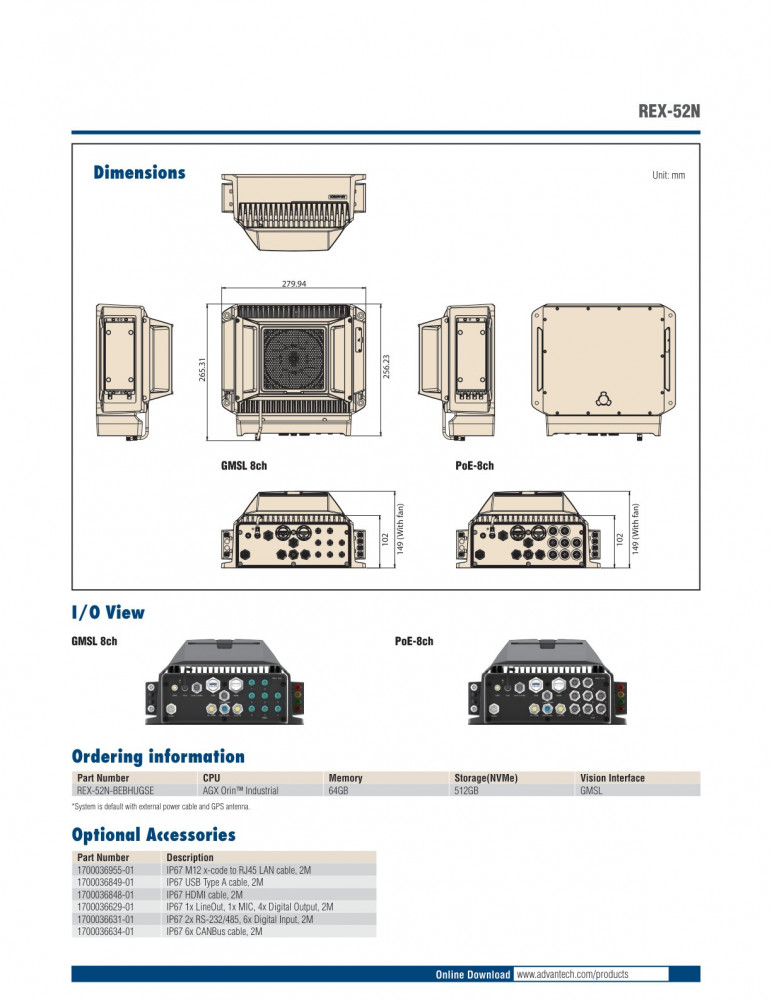 REX-52N product document page 2