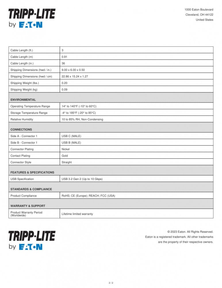 U422-003-G2 technical document page 2