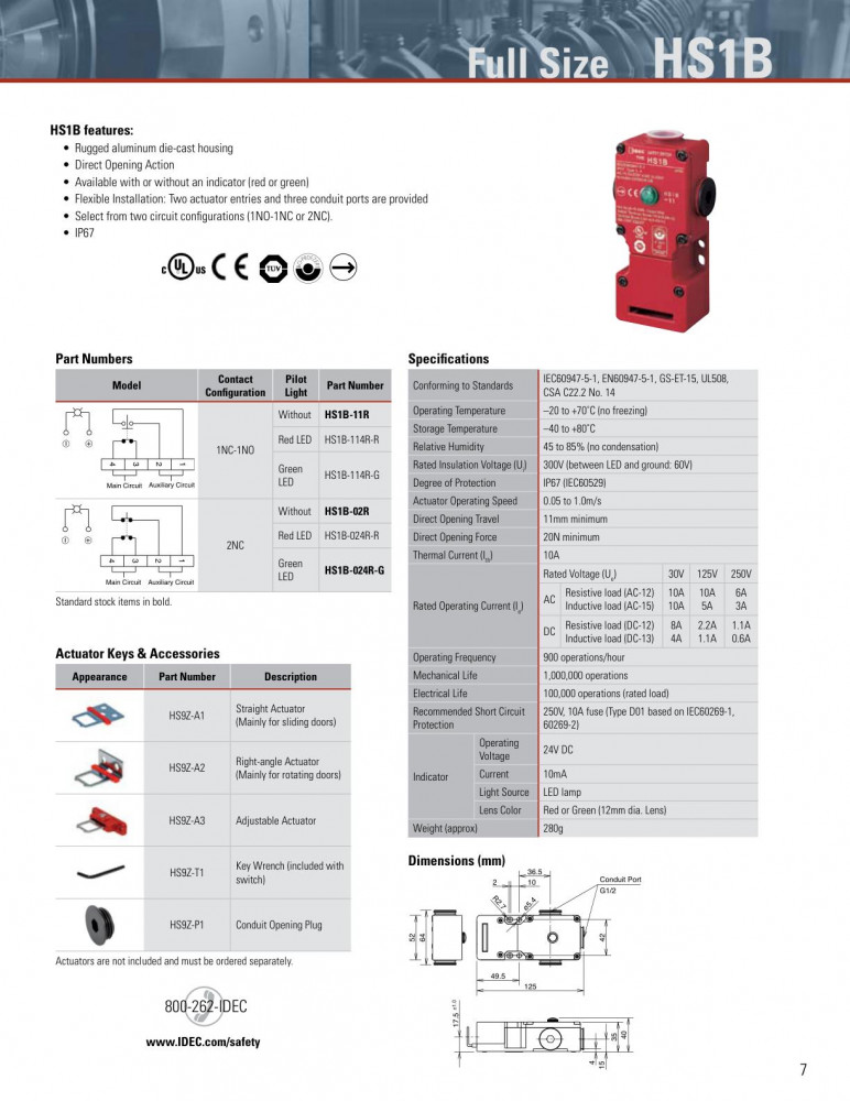 IDEC safety components document page 7